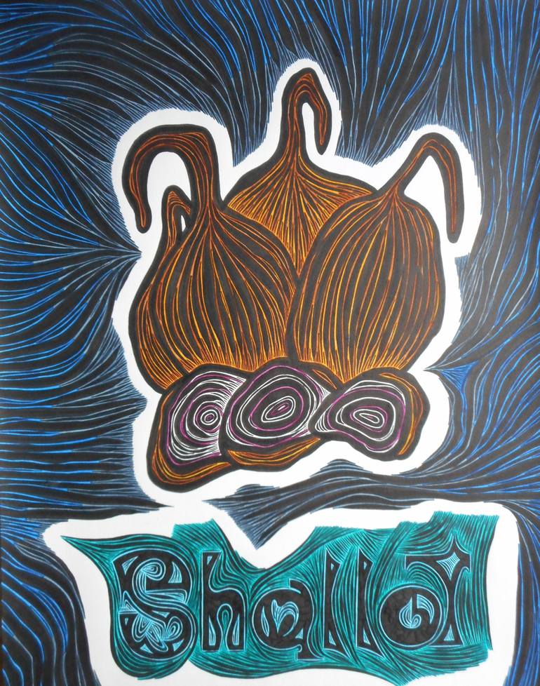 Shallot Drawing by Jarrett Bywaters | Saatchi Art
