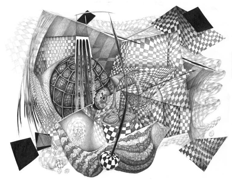 Space Regatta Drawing by Mischa Smit Kleine | Saatchi Art