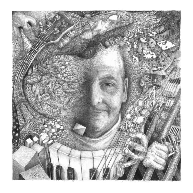 The musician Drawing by Mischa Smit Kleine | Saatchi Art