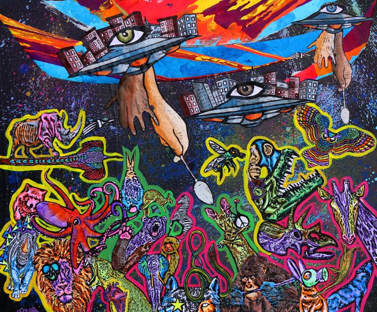 Human Invasion Collage by Lisa Milord | Saatchi Art