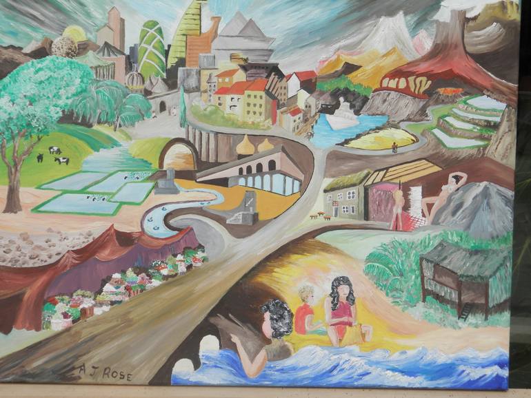 The road of life Painting by Anthony Rose | Saatchi Art