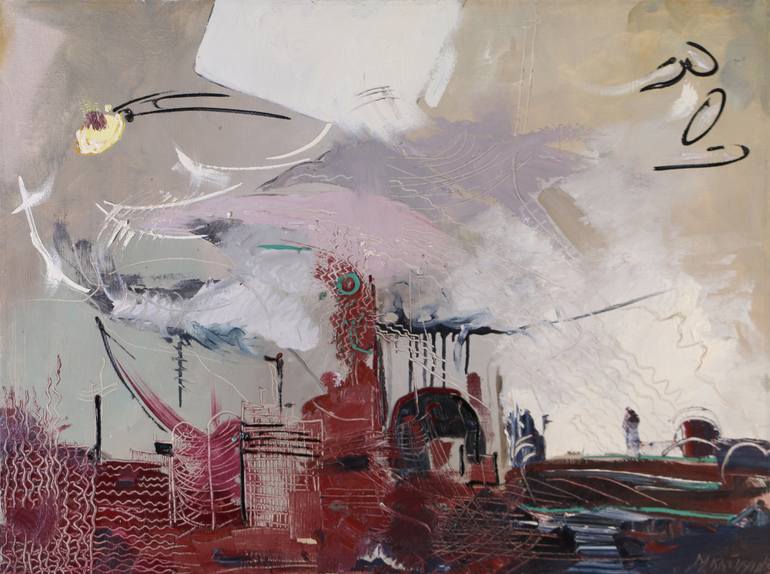 Above The City Painting by Martins Krumins | Saatchi Art