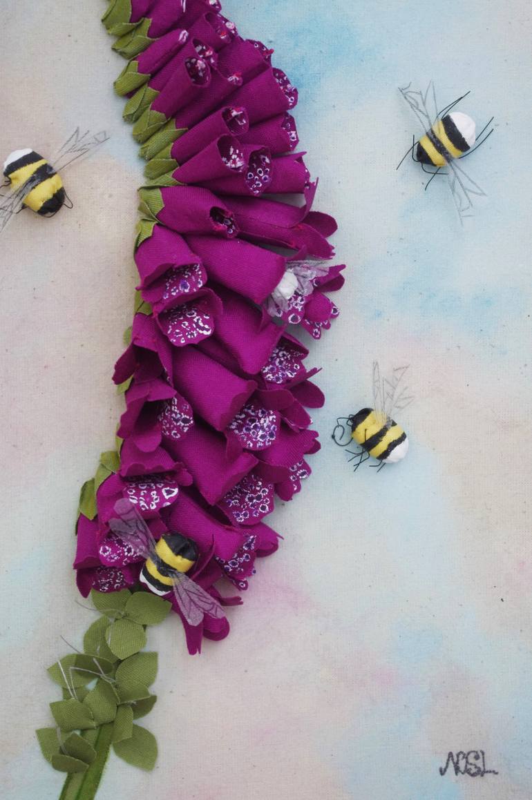 Busy Bees Painting by Nicole Lupton | Saatchi Art