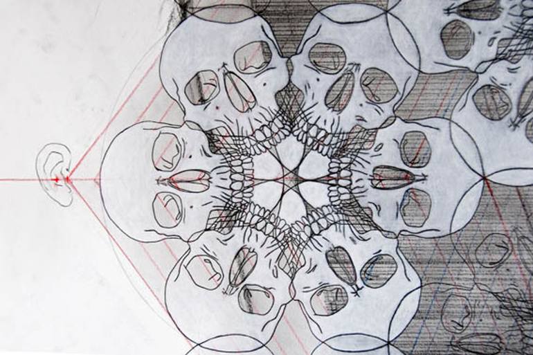 Head Space (detail) Drawing by Russell Terry | Saatchi Art