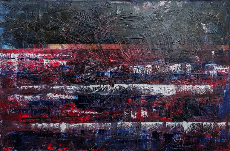 Night Sea Painting by Michael Barritt | Saatchi Art