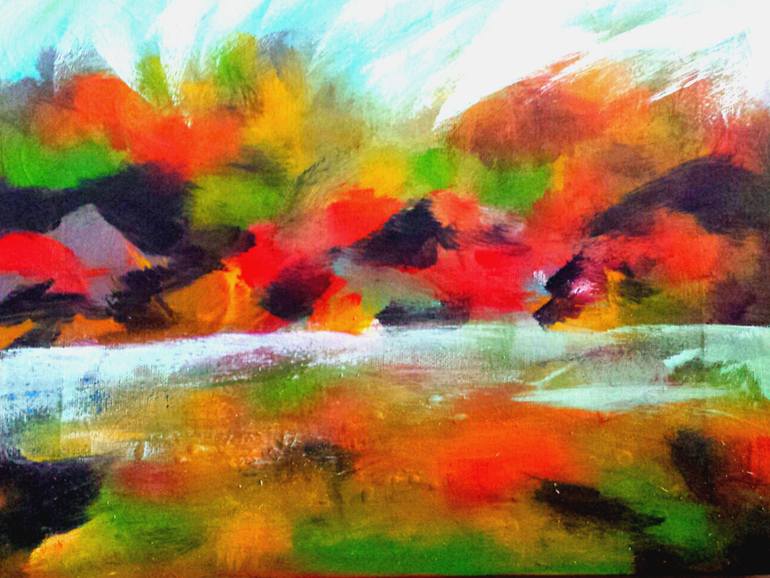Autumn Blaze Painting by Katharine Nikki Dalton | Saatchi Art