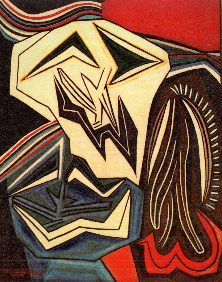 Three Faces Expanded 1976 Painting by Elissa Dorfman | Saatchi Art