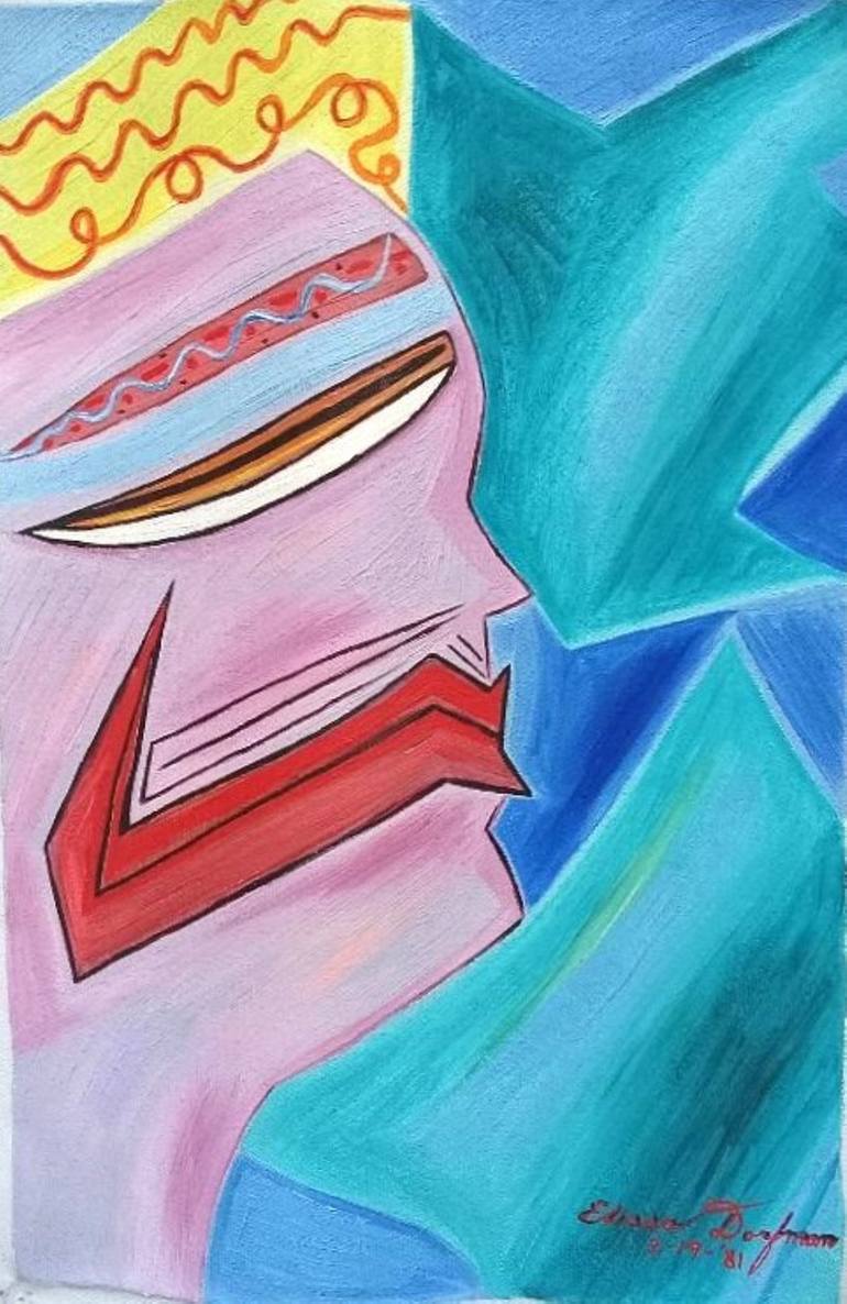 Sideview Of A Man Painting by Elissa Dorfman | Saatchi Art