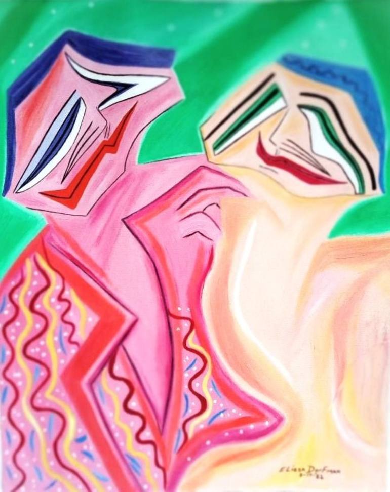 Old Friends 1982 Painting by Elissa Dorfman | Saatchi Art
