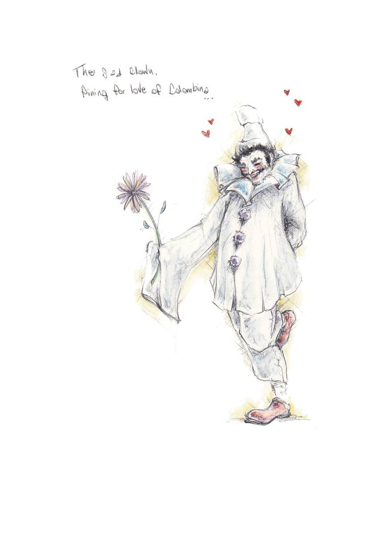 Pedrolino (aka Pierrot)) Drawing by Chiara Bet | Saatchi Art