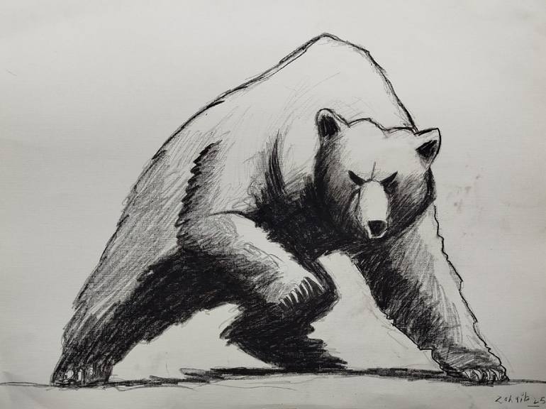 Fierce Roar Drawing by Zohaib Ahmed | Saatchi Art