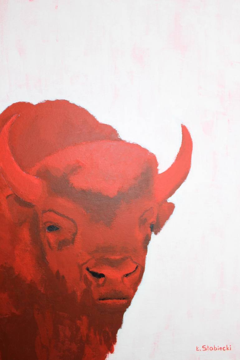 Polish bison Painting by ŁUkasz Stobiecki | Saatchi Art