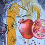 The Pomegranates Painting by Nadia NL | Saatchi Art