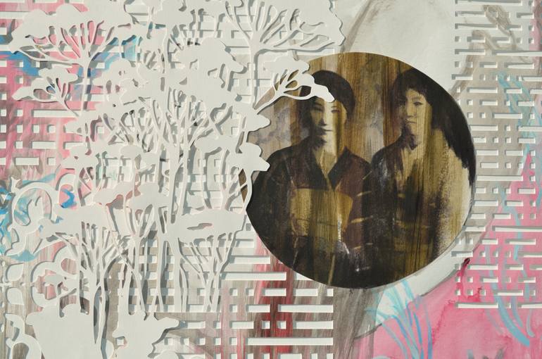 2 Sisters Collage by Nadia NL | Saatchi Art