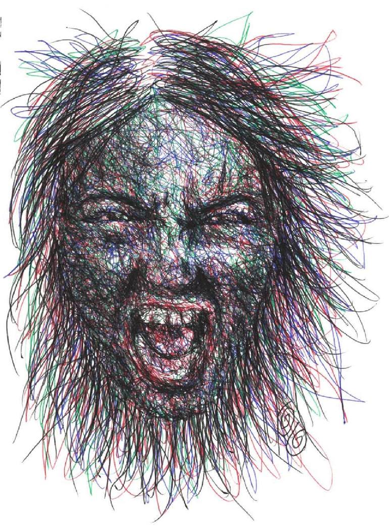 Le cri 18 Drawing by Oscar Olarte | Saatchi Art