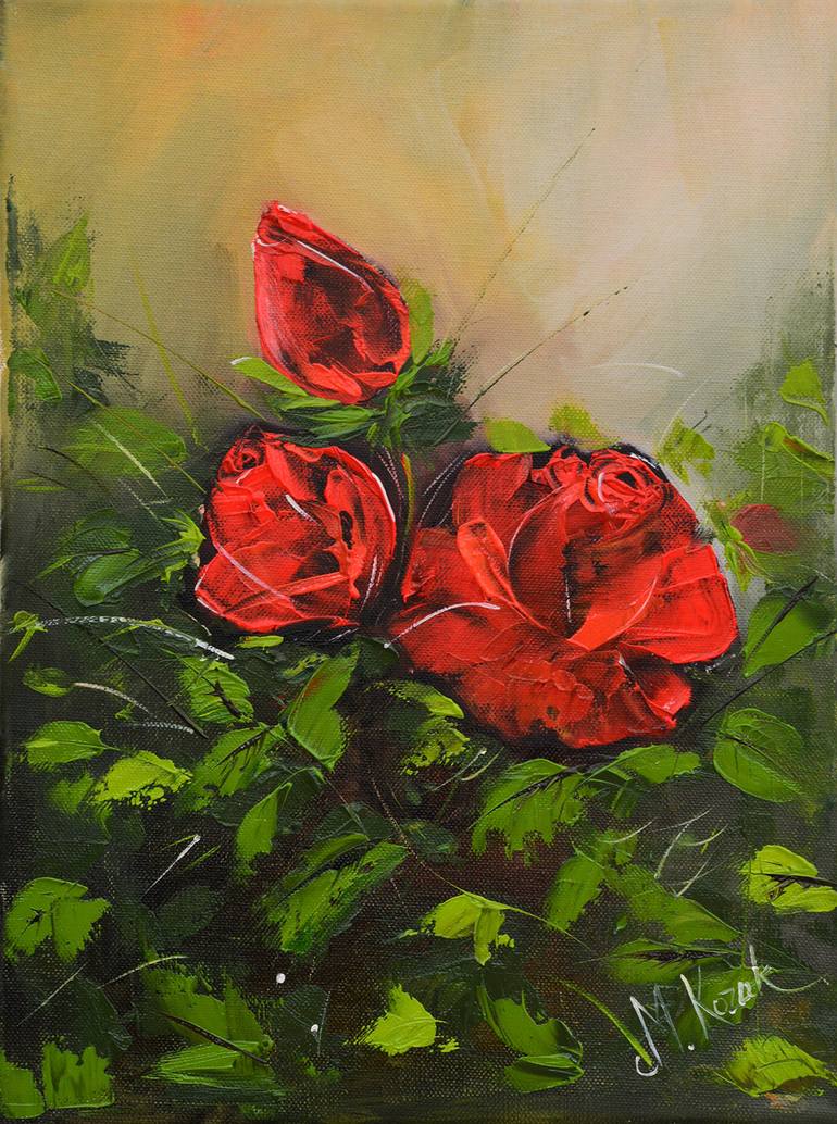 Roses Painting by Mariusz Kozak | Saatchi Art