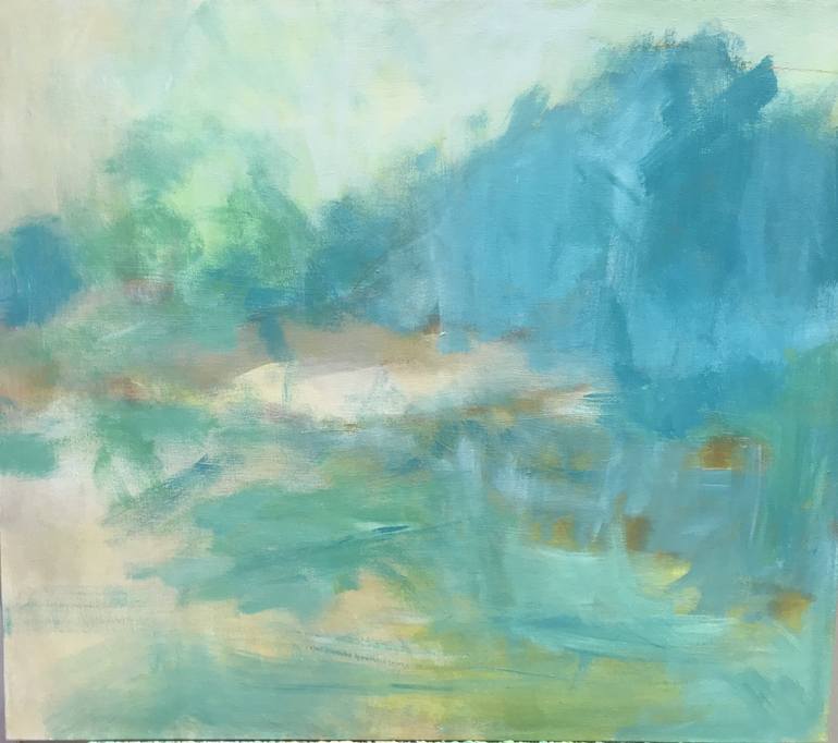 Aqua Reflections Painting by Nancy Rutter | Saatchi Art