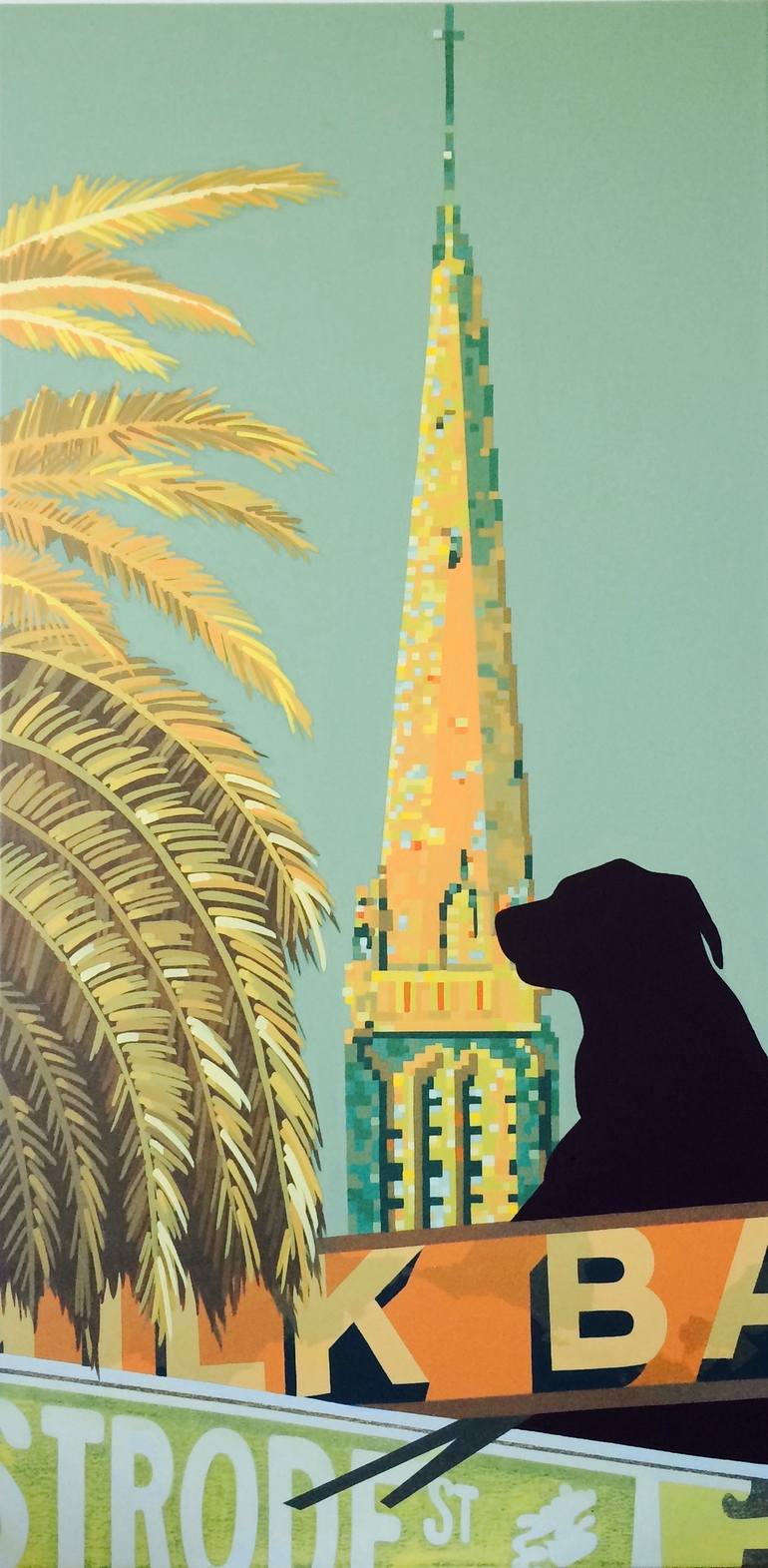 'Up and around Rowena' Painting by Letter allsorts | Saatchi Art