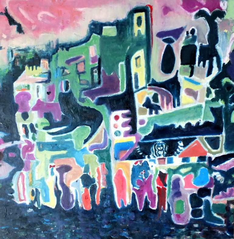 The Lanes Spikes Painting by La Rosa Artist | Saatchi Art