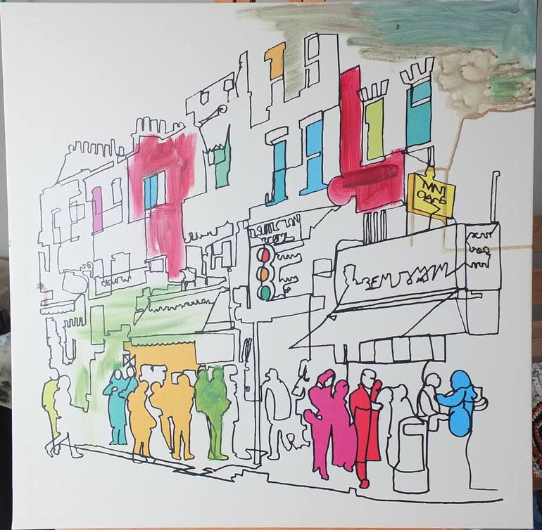 The Lanes Spikes Painting by La Rosa Artist | Saatchi Art