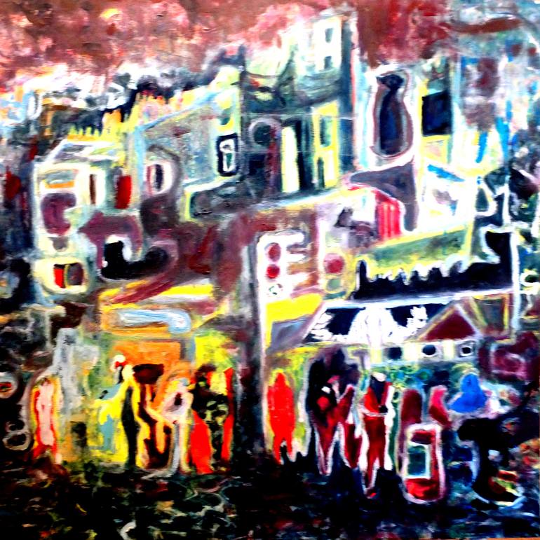 The Lanes Spikes Painting by La Rosa Artist | Saatchi Art