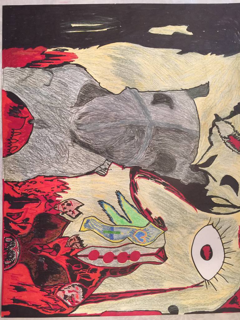 Black horse of the apocalypse Drawing by Jay Schwark | Saatchi Art