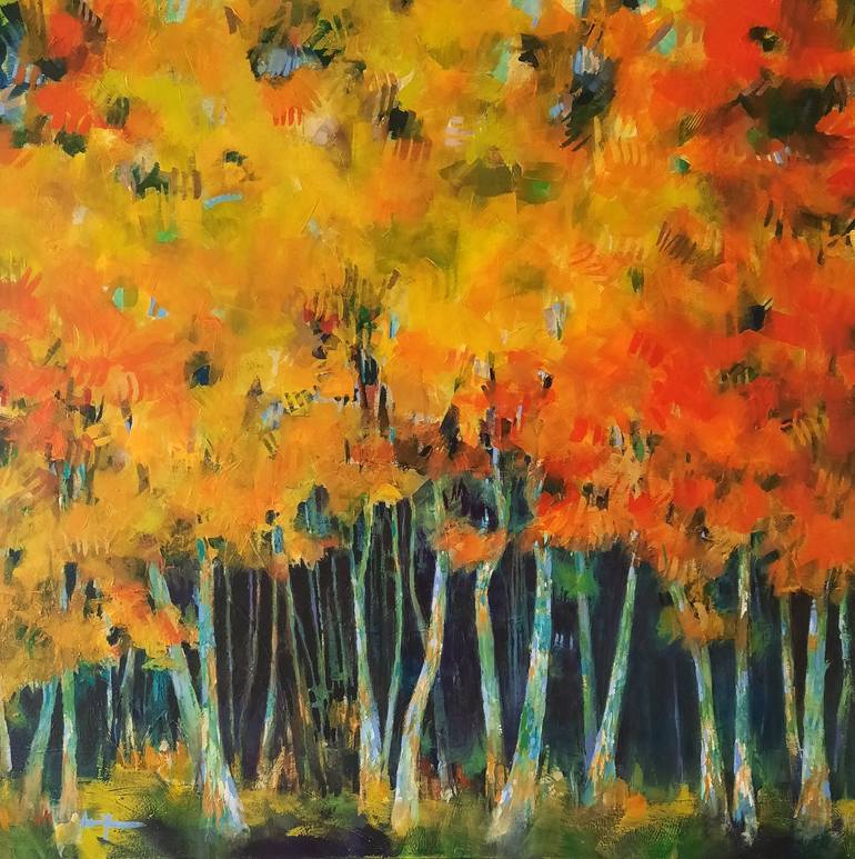 Tree Series 3 Painting by Kornelia Weingarten | Saatchi Art