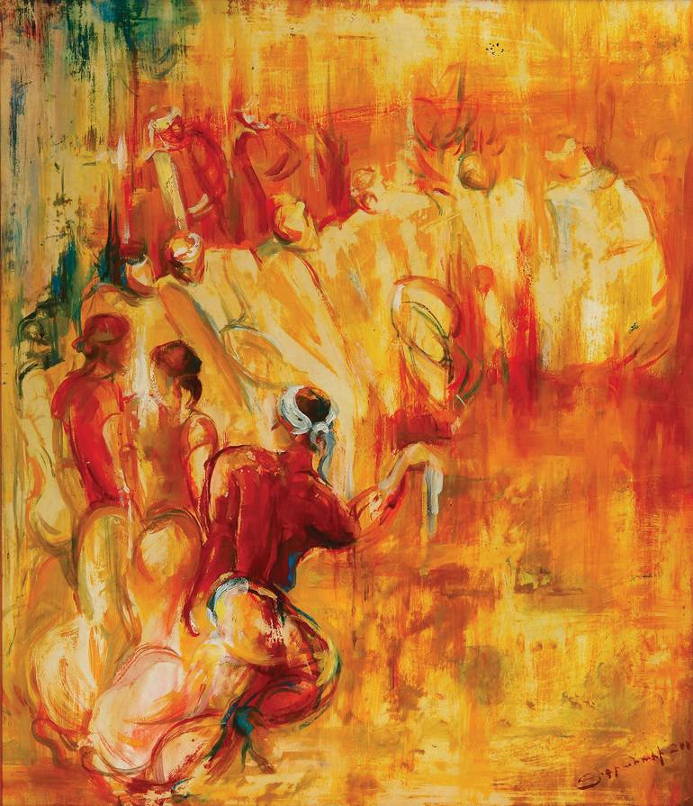 Dance Qochari Painting by Tigranuhi Martirosyan | Saatchi Art