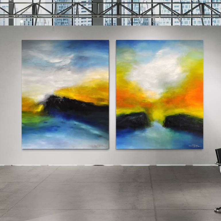 I AM THE SEA AND THE COAST (diptych) Painting by Christian Bahr ...