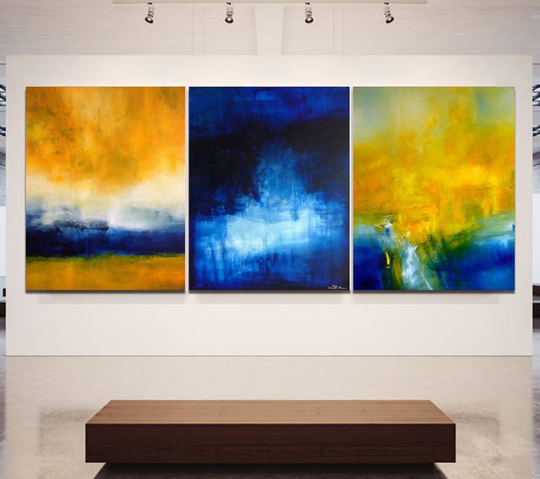 THE SEA INSIDE US (triptych) Painting by Christian Bahr | Saatchi Art