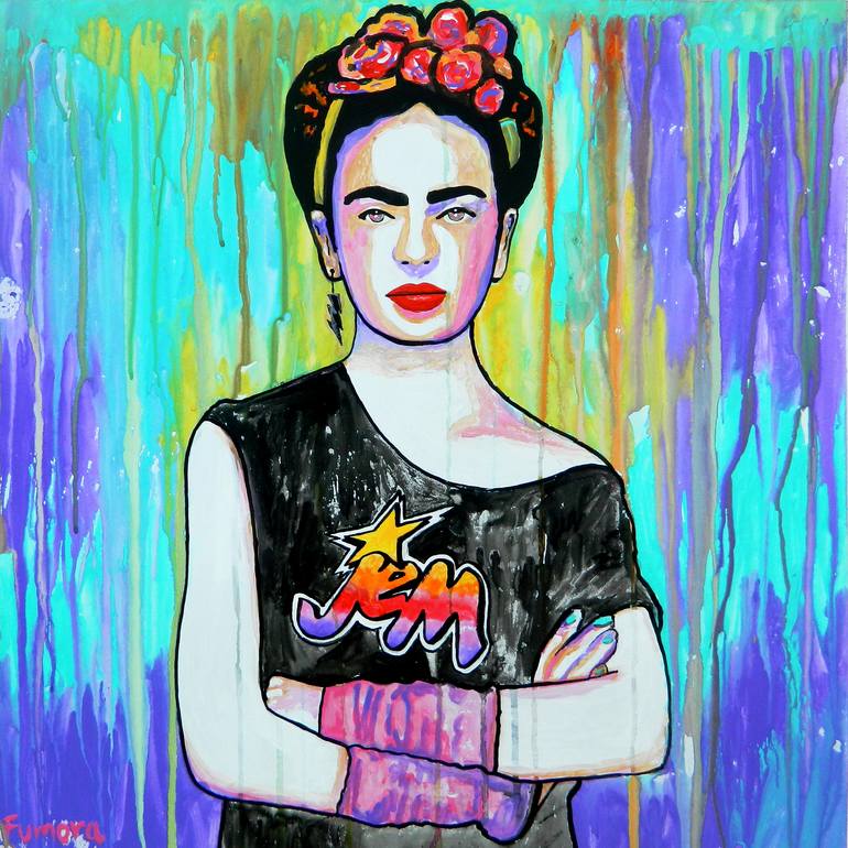 Frida Jem Mashup Painting by Alberto Fumora | Saatchi Art
