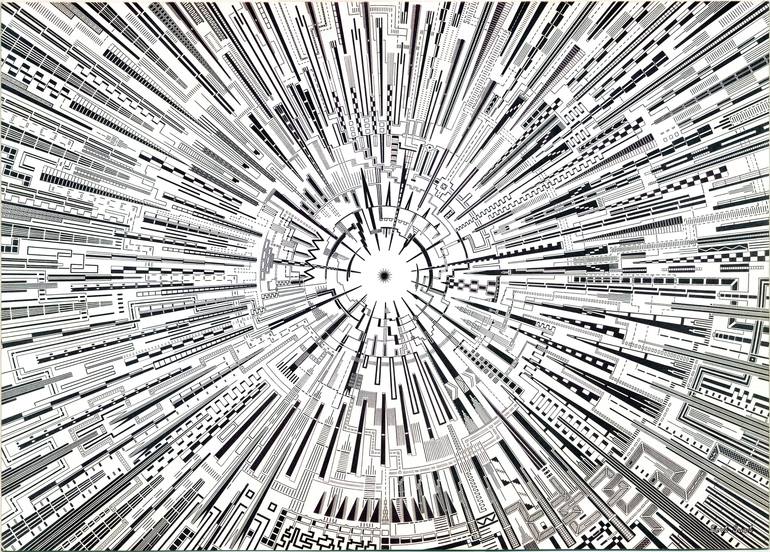 Megalopolis XXI st century Drawing by Sevak Surian | Saatchi Art