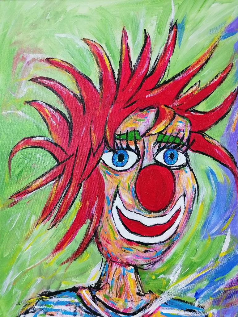 George Clown Age Painting by Artist Wabyanko | Saatchi Art