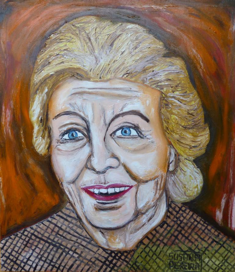 Marlene Ahrens Portrait Painting by Susana Pereira | Saatchi Art