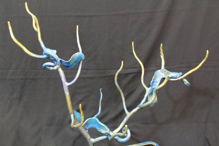 Semi Aquatic Tree with Elephant Butterfly Fish Bird Creatures Sculpture ...