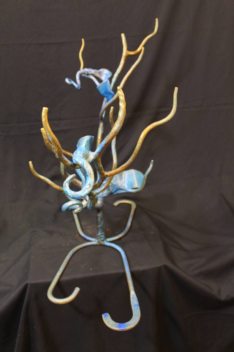 Semi Aquatic Tree with Elephant Butterfly Fish Bird Creatures Sculpture ...