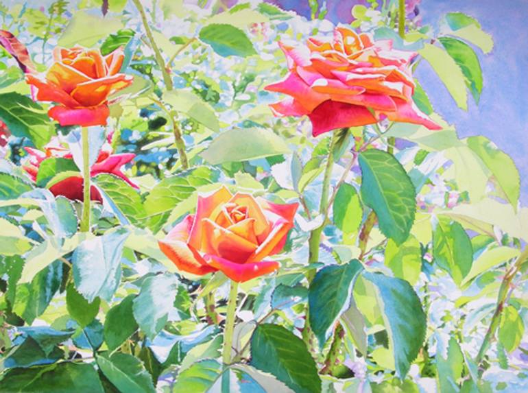 ROSES Painting by John Bayalis | Saatchi Art