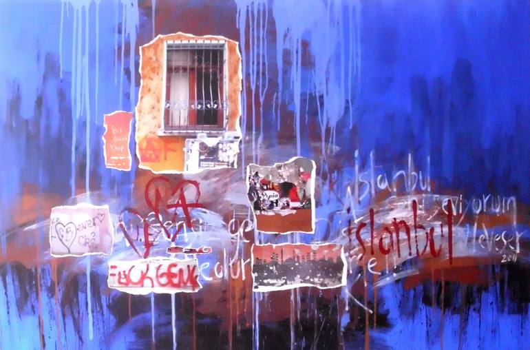 Window and Graffiti Collage by Neveser Aksoy | Saatchi Art