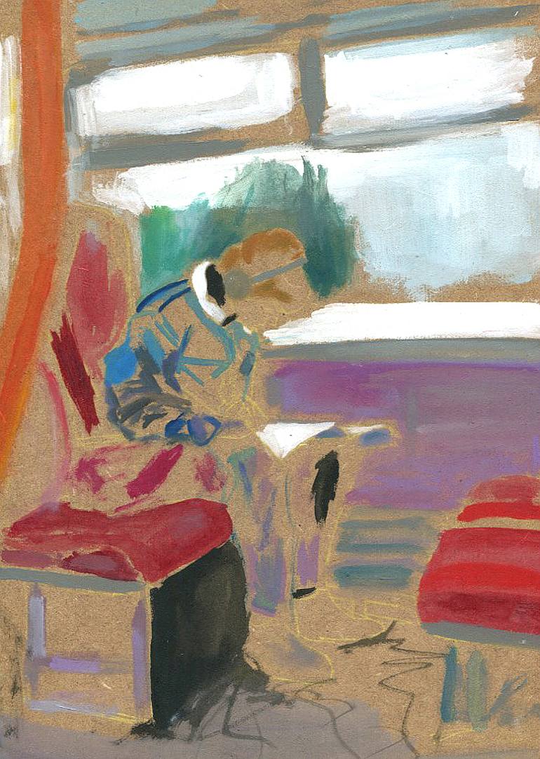 Blue Jean Jacket Painting by Daniella Smith | Saatchi Art