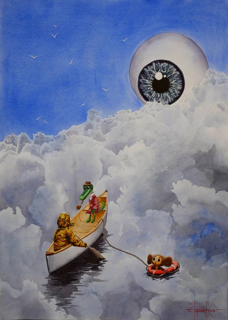 The eye of God Painting by Eugene Gorbachenko | Saatchi Art