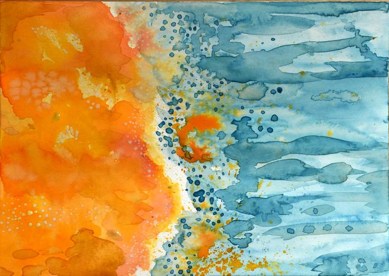 the beach Painting by Alexa Papa | Saatchi Art