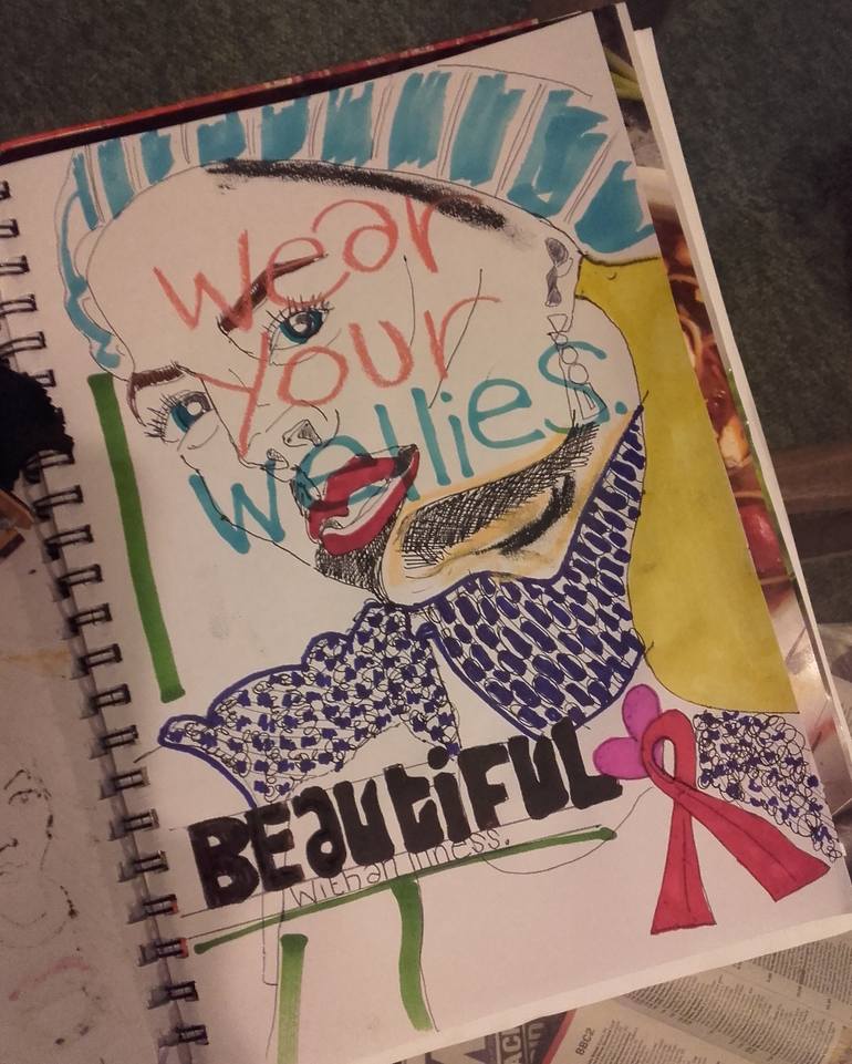 She was Beautiful (W ~an illness). Drawing by Darren Daz Bardo ...