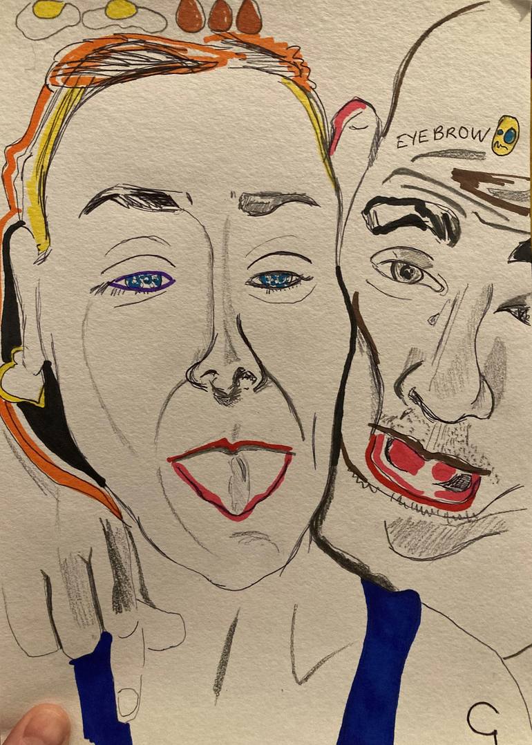 How does a DJ like his Eggs. Drawing by Darren Daz Bardo | Saatchi Art