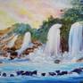 waterfall Painting by Tatyana Panasenko | Saatchi Art
