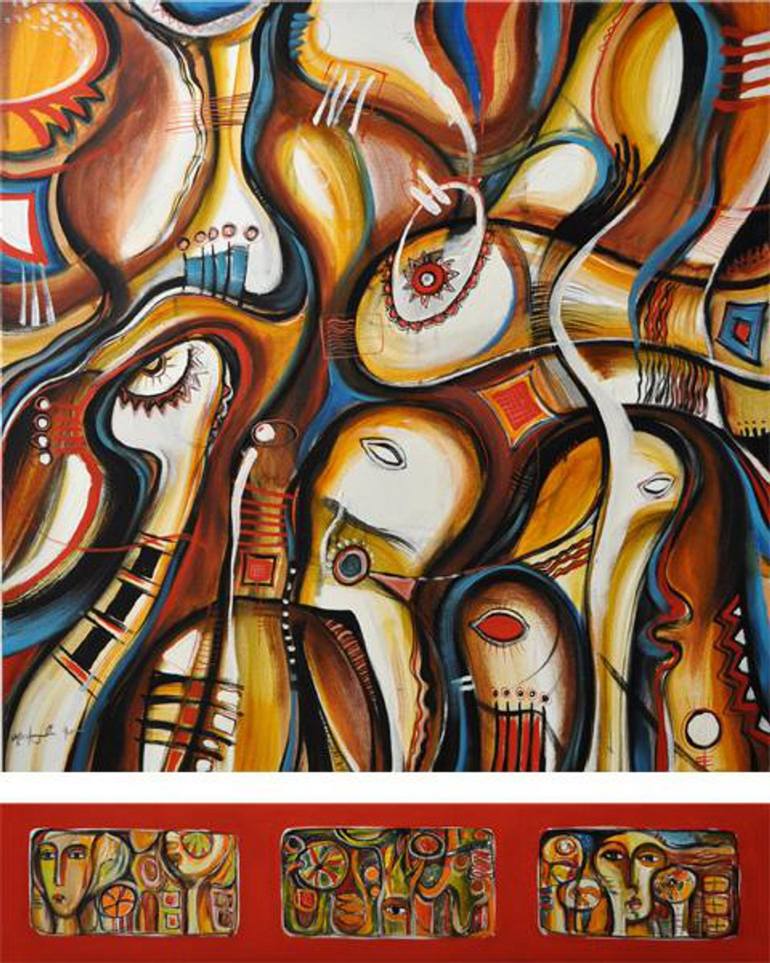 Faces in Fusion Painting by Avetisyan Gor | Saatchi Art