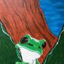 curious tree frog Painting by Olaf Andriessen | Saatchi Art