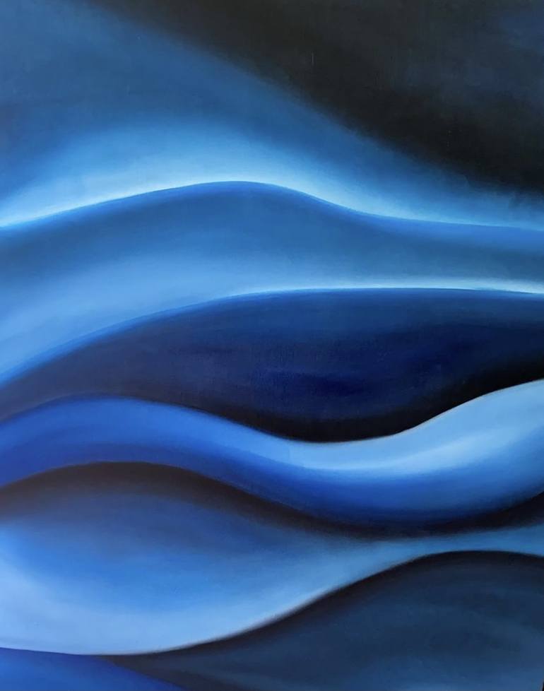 Azul blue Painting by Maria Vallier | Saatchi Art