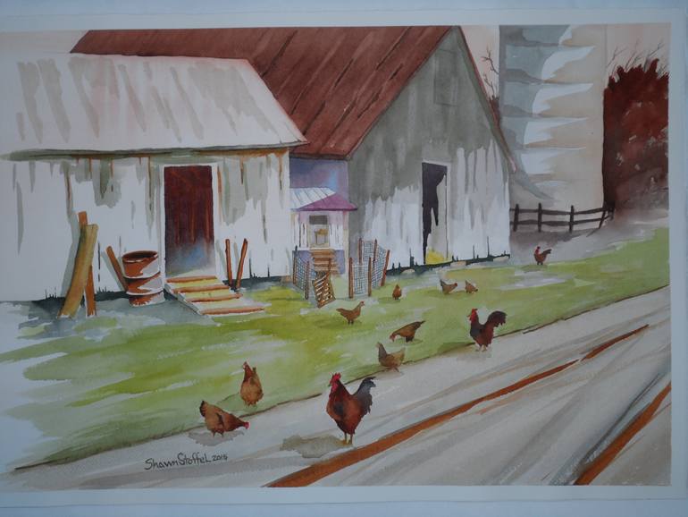 Unhinged Coop Painting by Shawn Stoffel | Saatchi Art