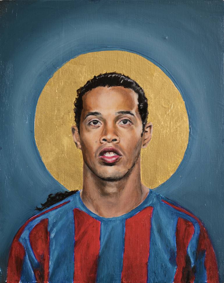 Ronaldinho (2006) - Football Icon Painting by David Diehl | Saatchi Art ...