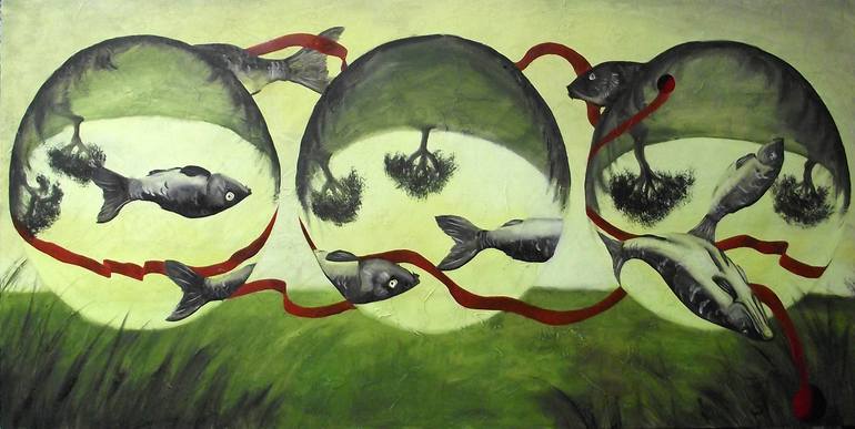 sky fish Painting by MAX POLY | Saatchi Art